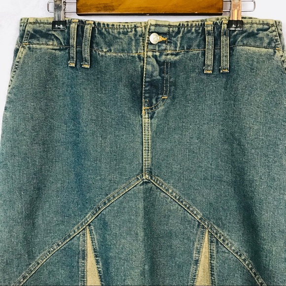 marcel philippe | Skirts | Marcel Philippe Denim Skirt Distressed Large ...